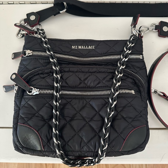 MZ Wallace | Bags | Mz Wallace Crosby Zip Nylon Crossbody Bag Black | Poshmark